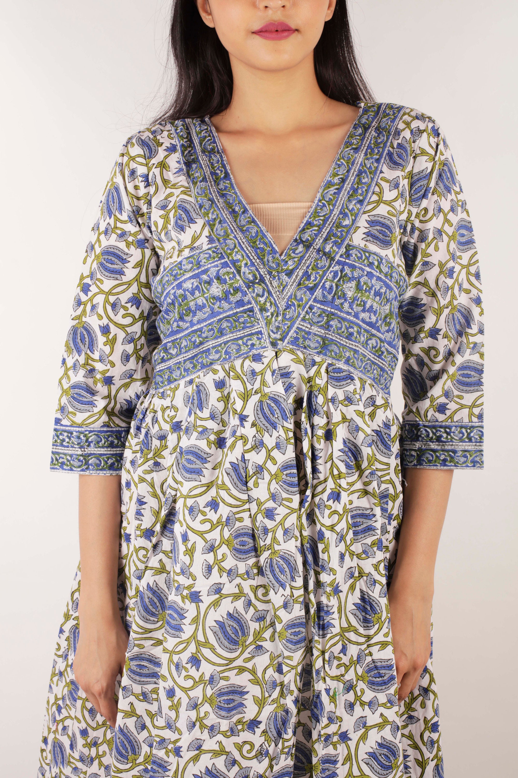 Block Print Dress Hand Block Printed Dress Indian Cotton - Etsy