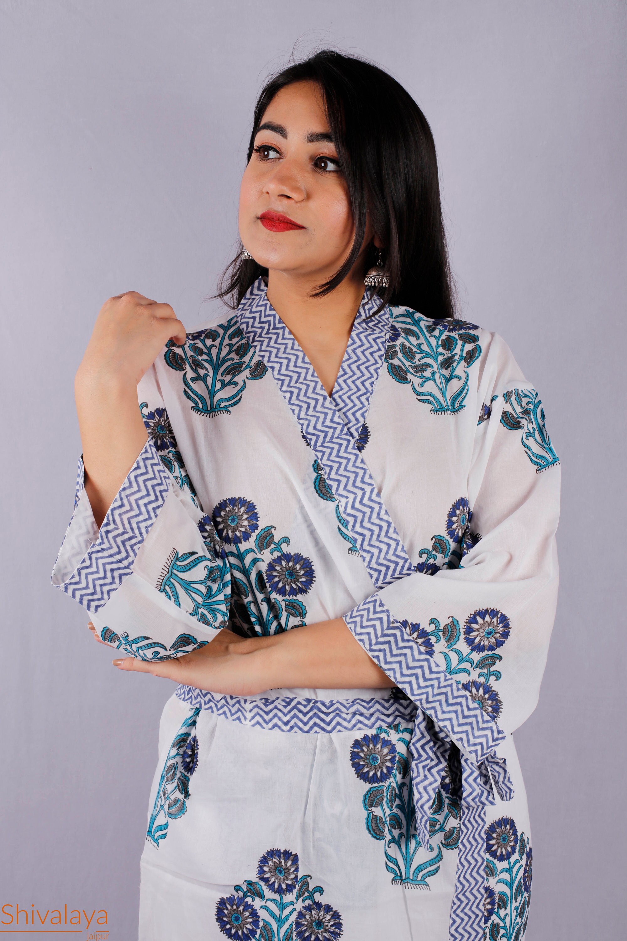 Block Print Kimono Hand Block Print Kimono Indian Cotton | Etsy