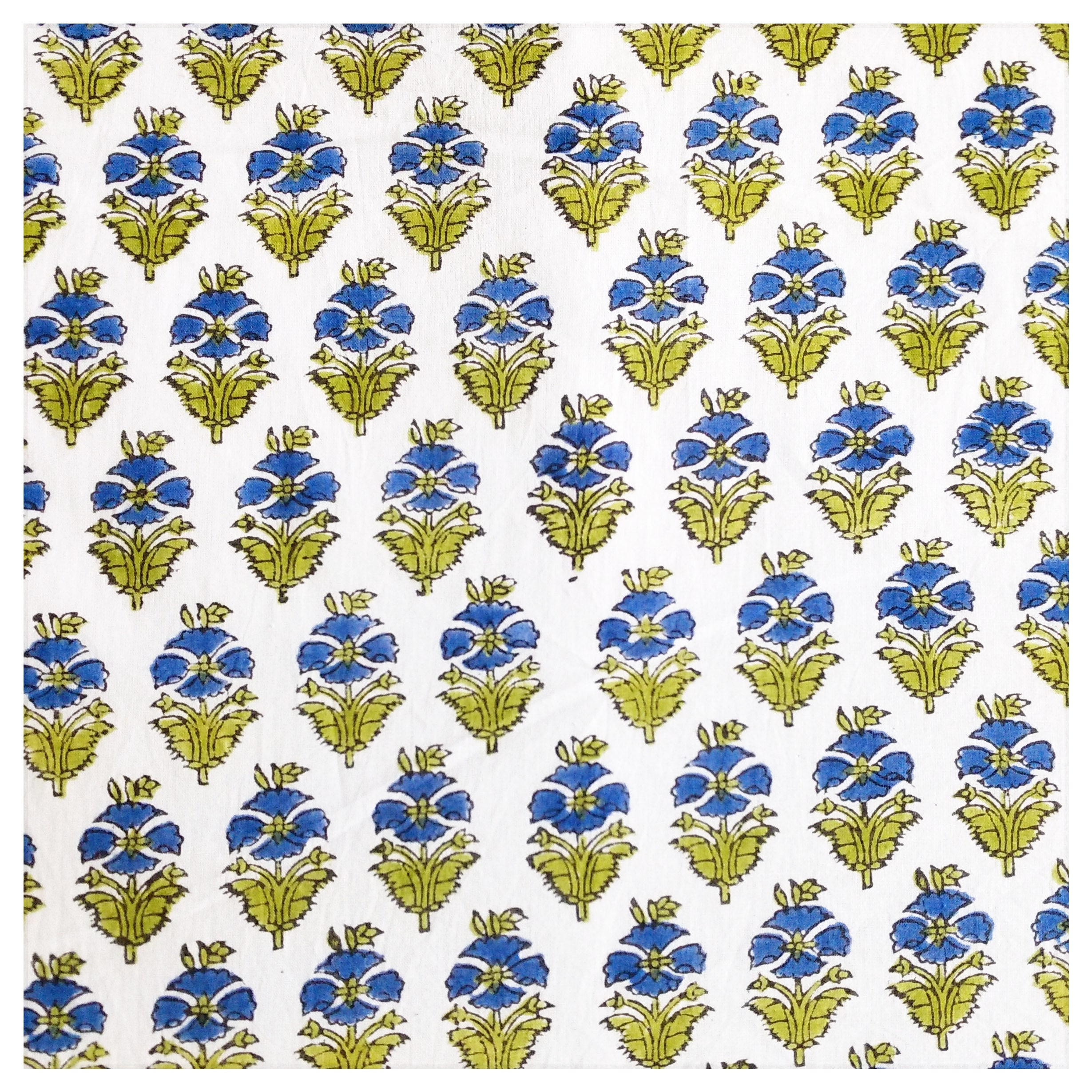 5 Yards Floral Hand Block Print Fabric Indian Cotton Fabric - Etsy