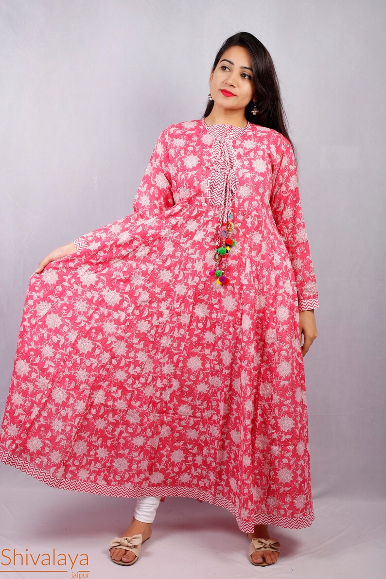 Hand Block Printed Dress Block Print Dress Indian Tunics - Etsy