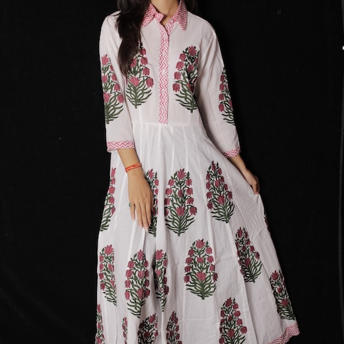 Hand Block Printed Dress Block Print Dress Indian Tunics - Etsy