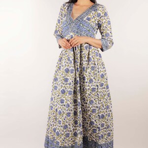 Block Print Dress, Hand Block Printed Dress, Indian Cotton Dress ...