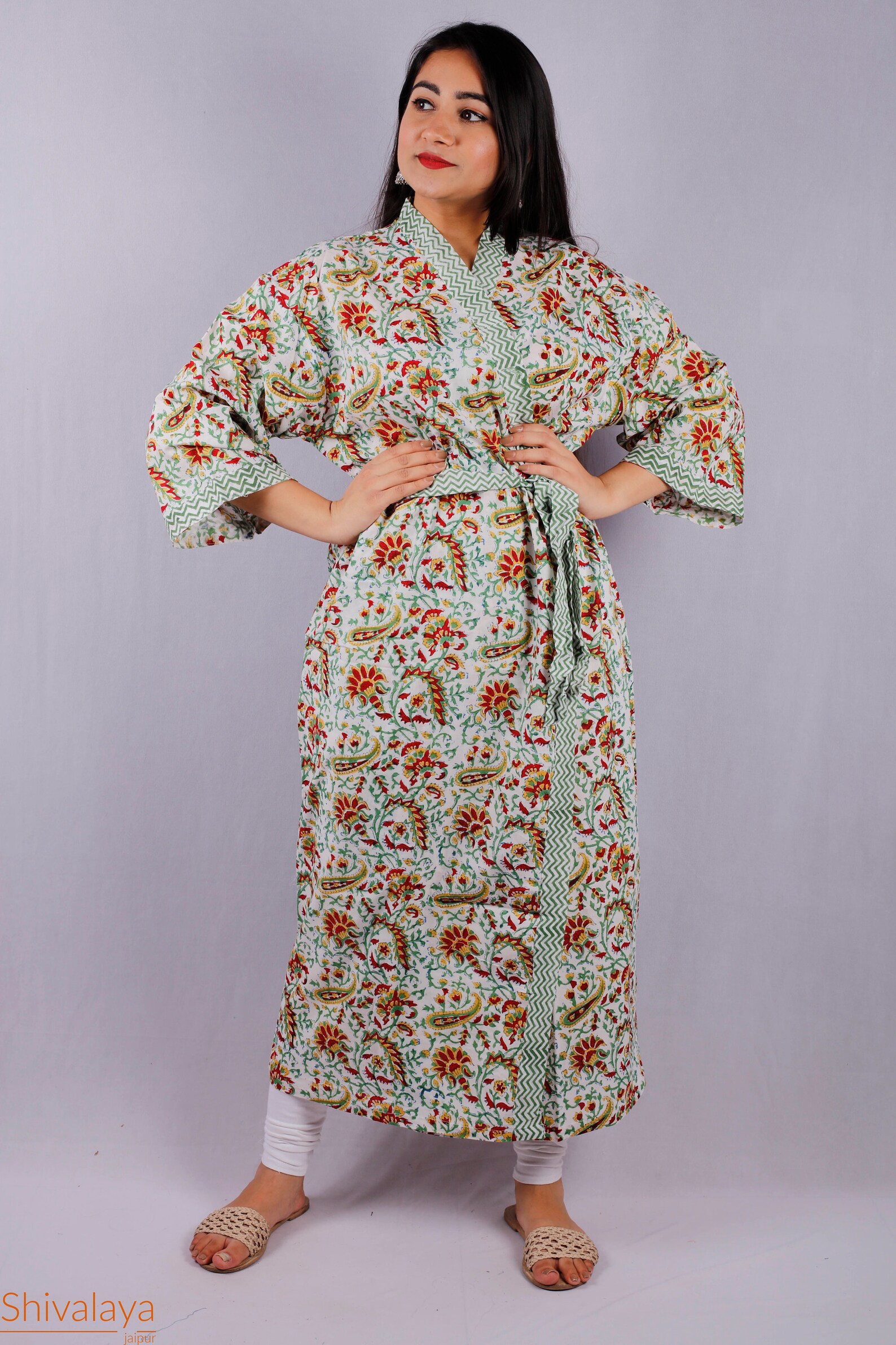 Block Print Kimono Hand Block Print Kimono Indian Cotton - Etsy