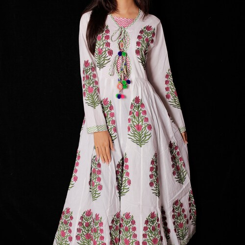 Hand Block Printed Dress Block Print Dress Indian Tunics - Etsy