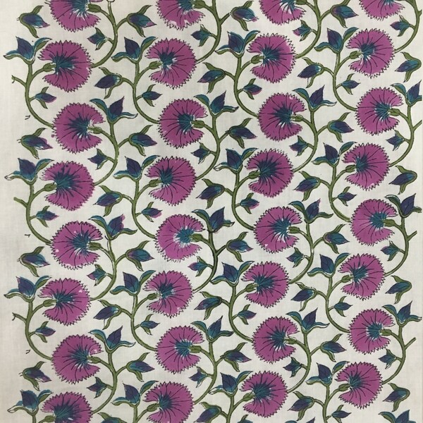 Hand Printed Fabric - Etsy