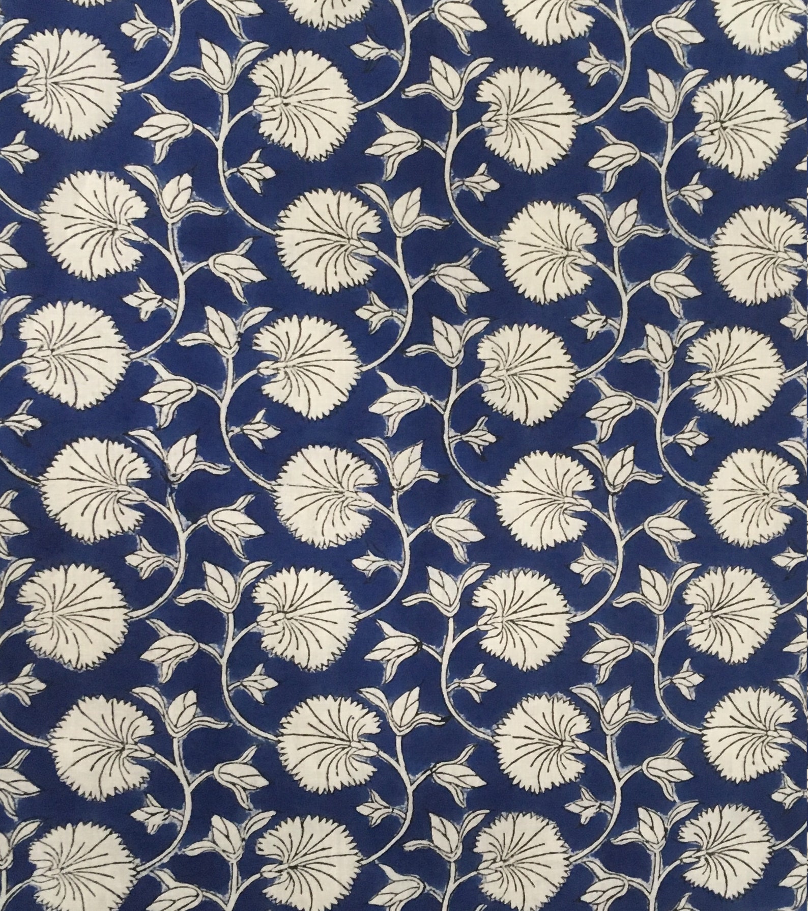 5 Yard Hand Block Print Fabric, Indian Cotton Fabric, Printed Cotton ...