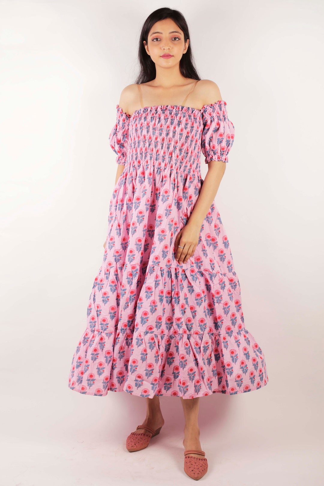 Block Print Dress, Hand Block Printed Dress, Indian Cotton Dress ...