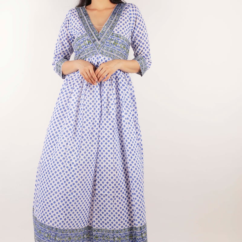 Indian Block Print Dress - Etsy