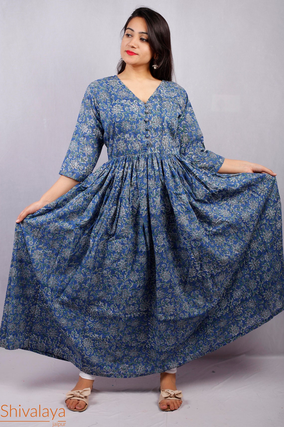 Hand Block Printed Dress Block Print Dress Indian Tunics | Etsy