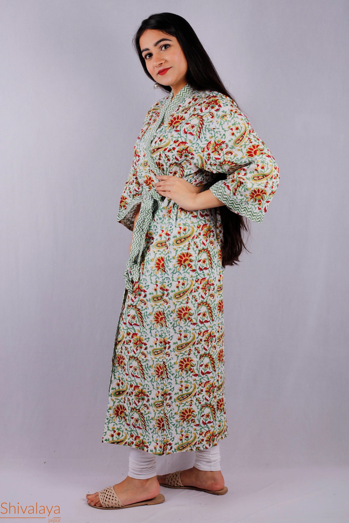 Block Print Kimono Hand Block Print Kimono Indian Cotton - Etsy