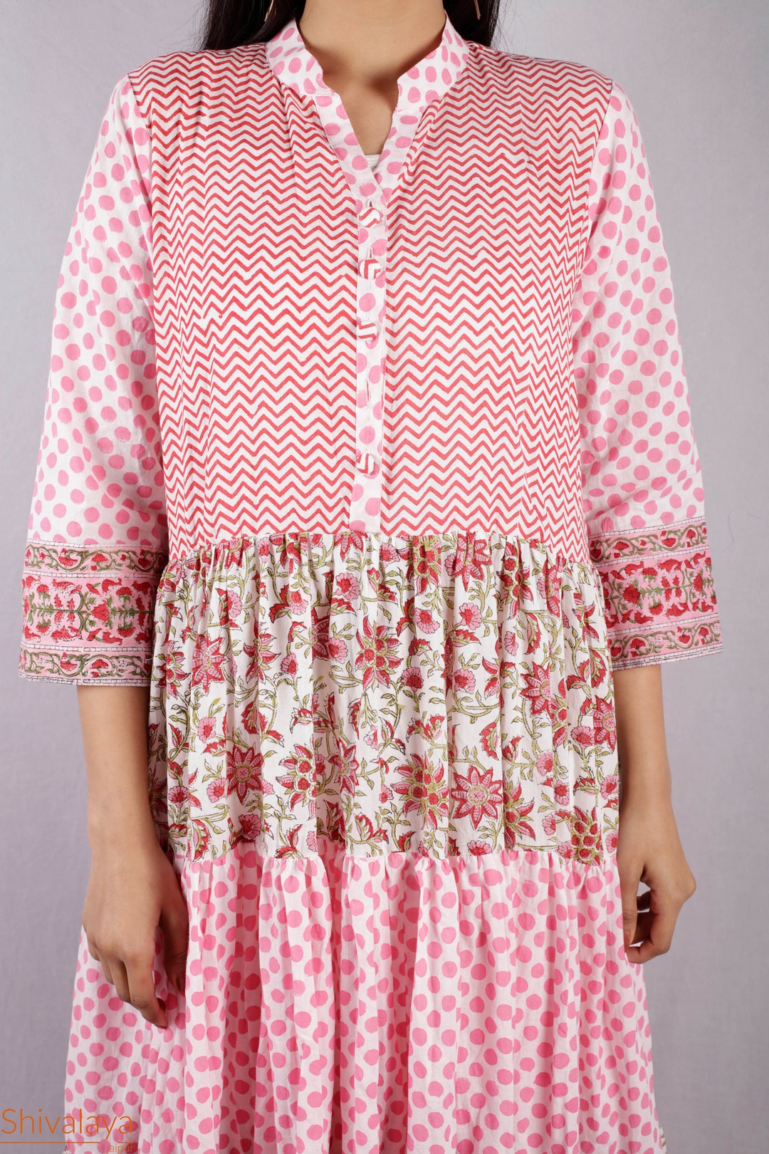 Hand Block Printed Dress, Block Print Dress, Indian Tunics, Hand ...