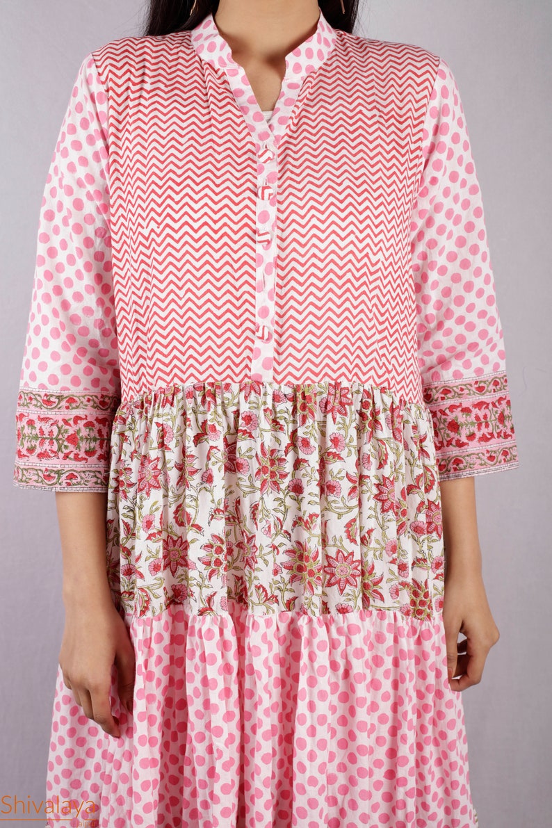 Hand Block Printed Dress Block Print Dress Indian Tunics - Etsy