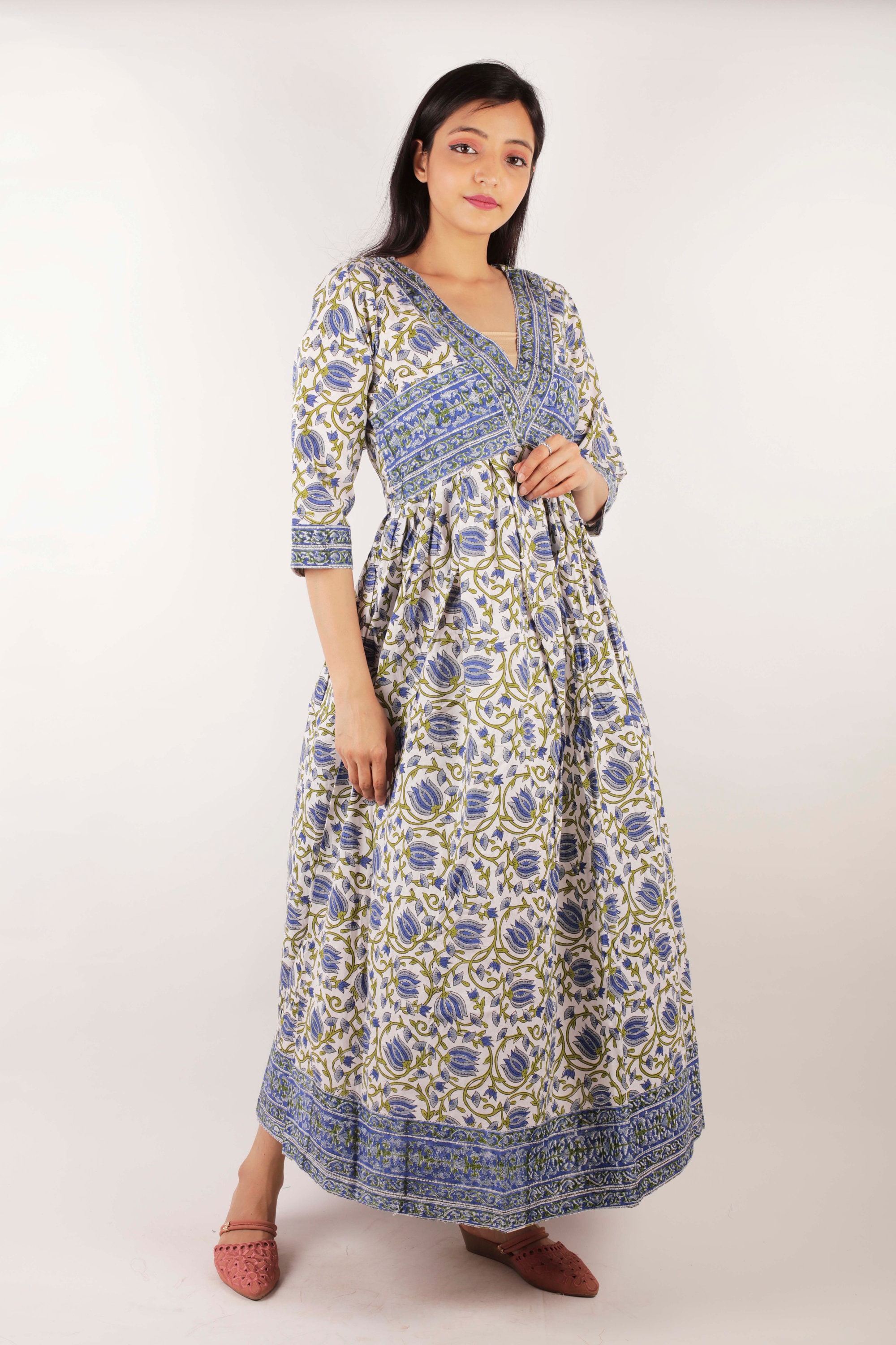 Block Print Dress Hand Block Printed Dress Indian Cotton - Etsy