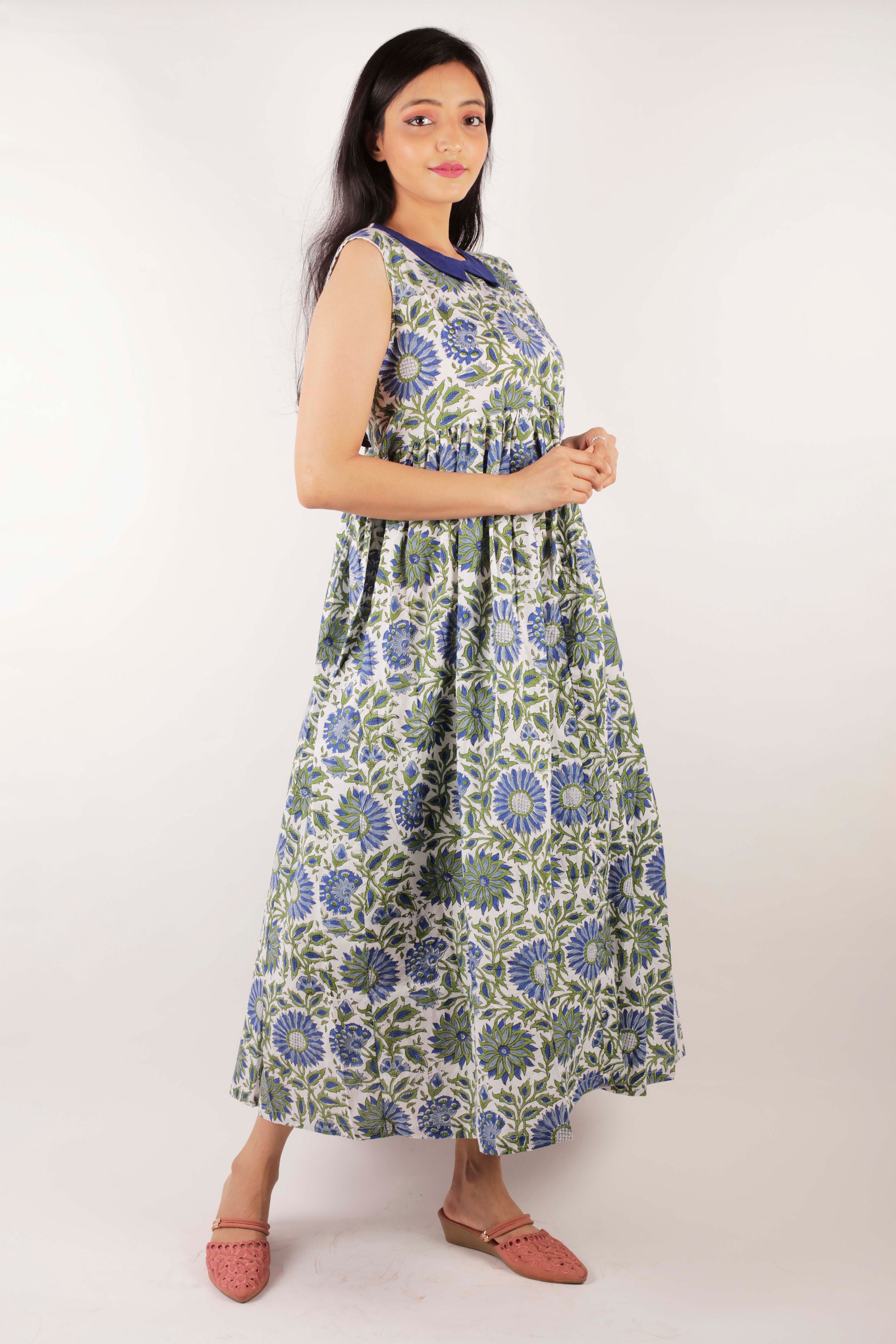 Block Print Dress Hand Block Printed Dress Indian Cotton | Etsy