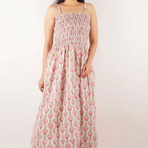 Block Print Dress, Hand Block Printed Dress, Indian Cotton Dress ...
