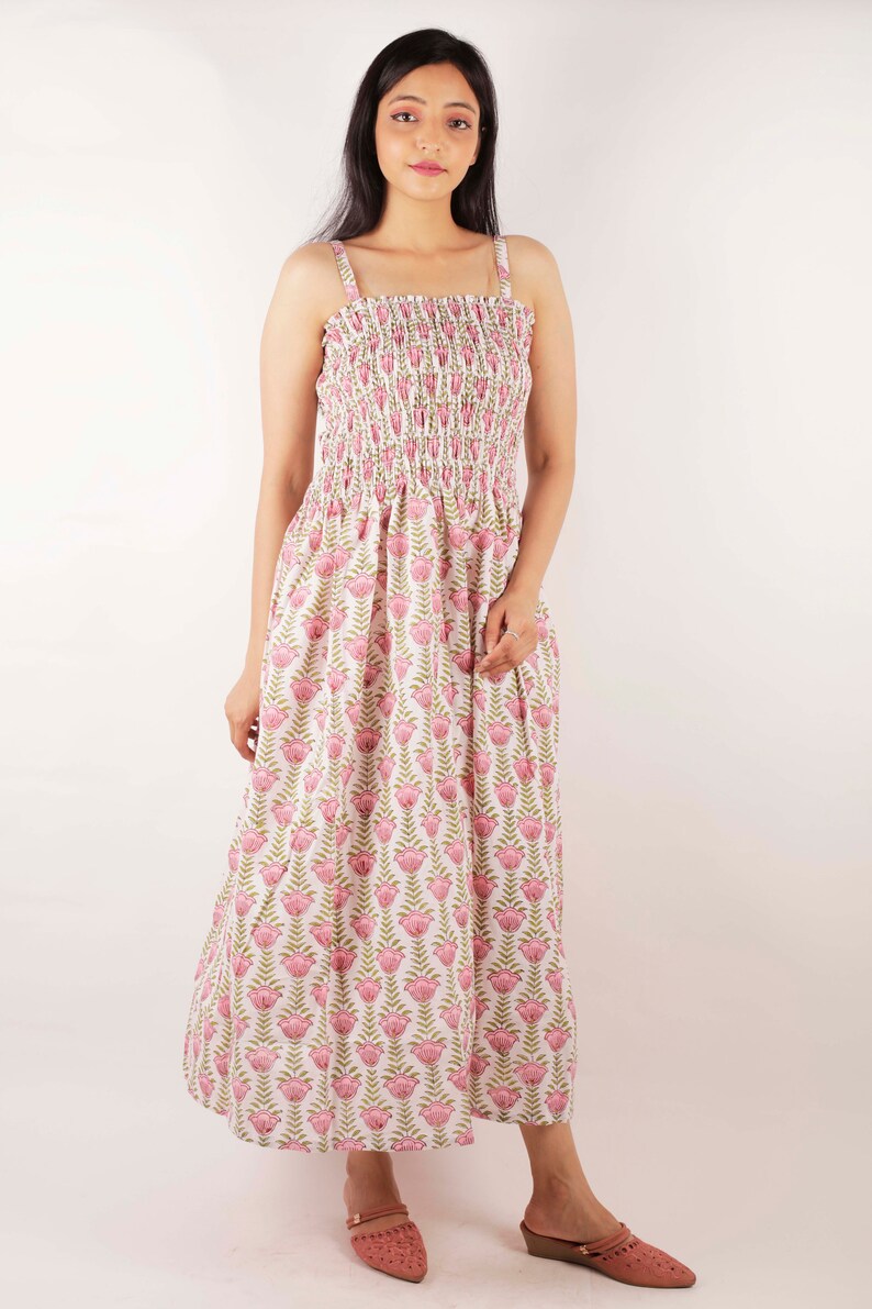 Block Print Dress Hand Block Printed Dress Indian Cotton - Etsy