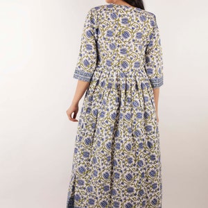 Block Print Dress, Hand Block Printed Dress, Indian Cotton Dress ...