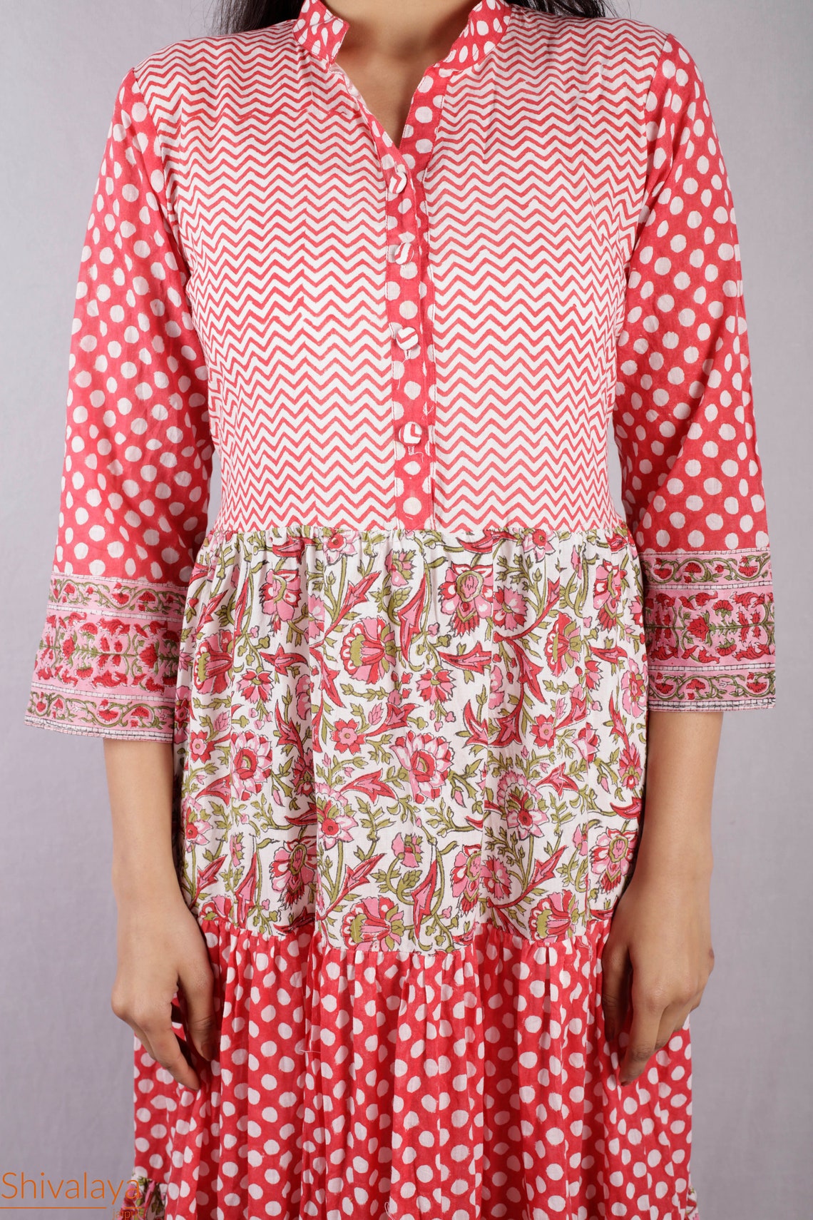 Hand Block Printed Dress Block Print Dress Indian Tunics | Etsy