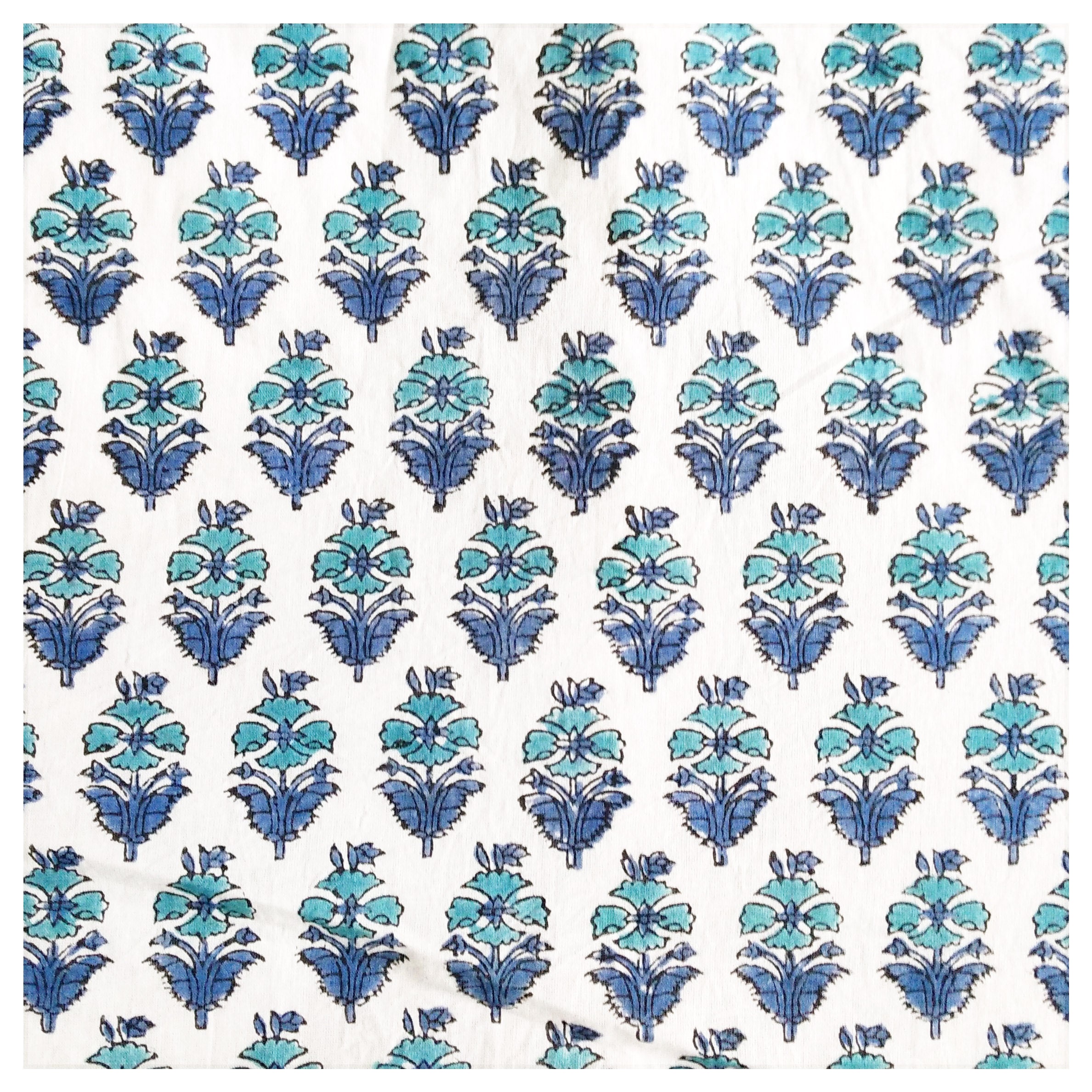 5 Yards Floral Hand Block Print Fabric Indian Cotton Fabric - Etsy