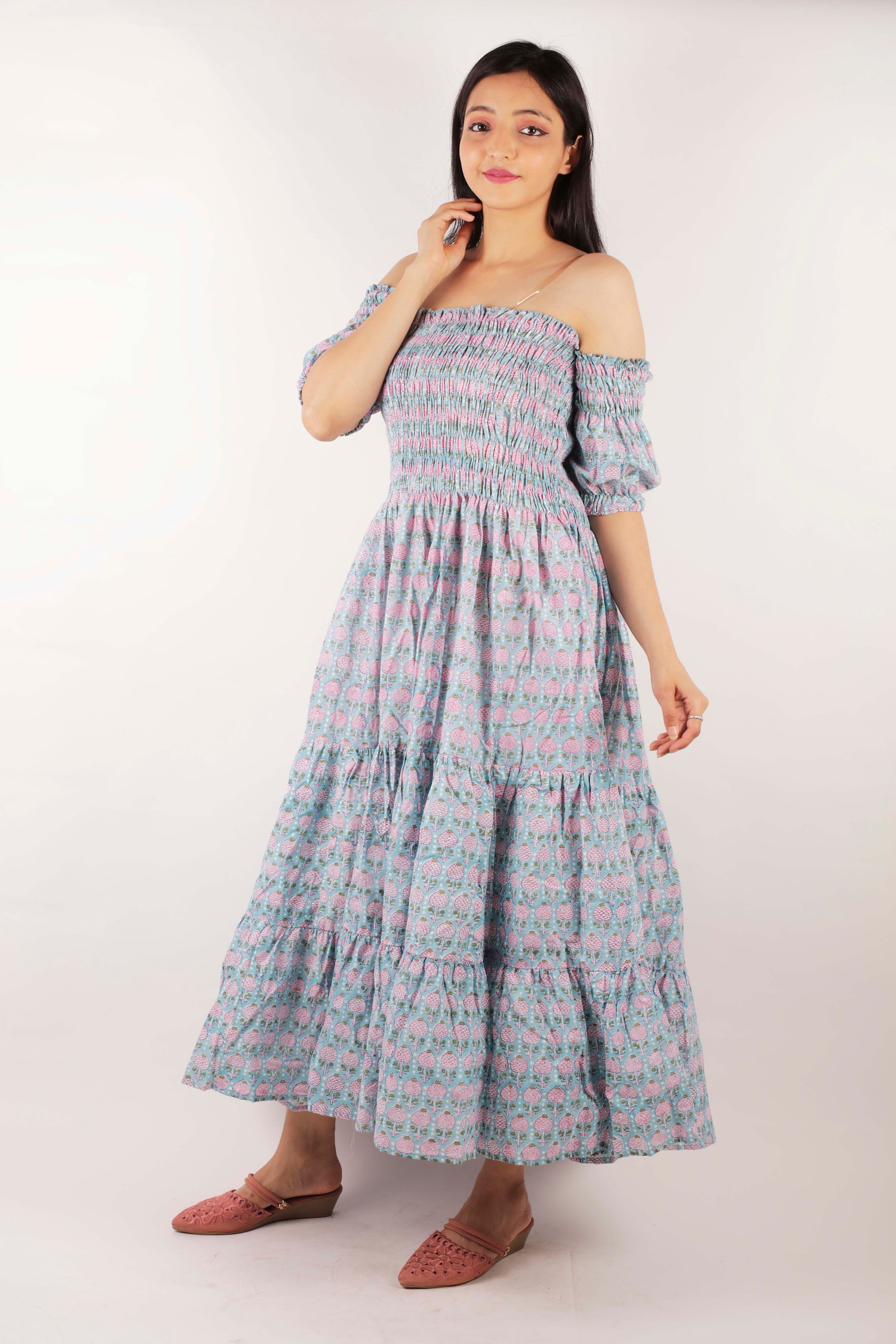 Block Print Dress Hand Block Printed Dress Indian Cotton - Etsy