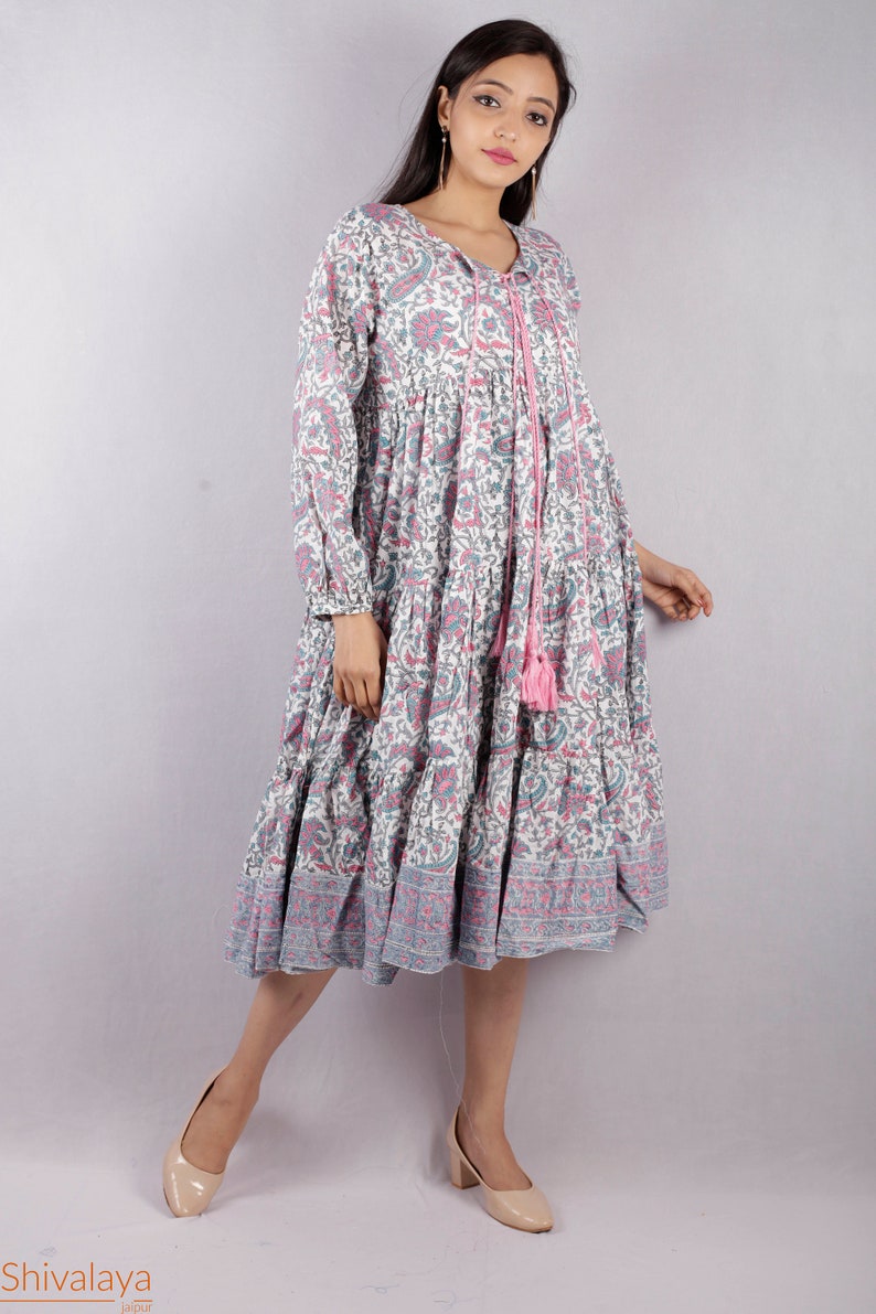 Hand Block Printed Dress Block Print Dress Indian Tunics - Etsy