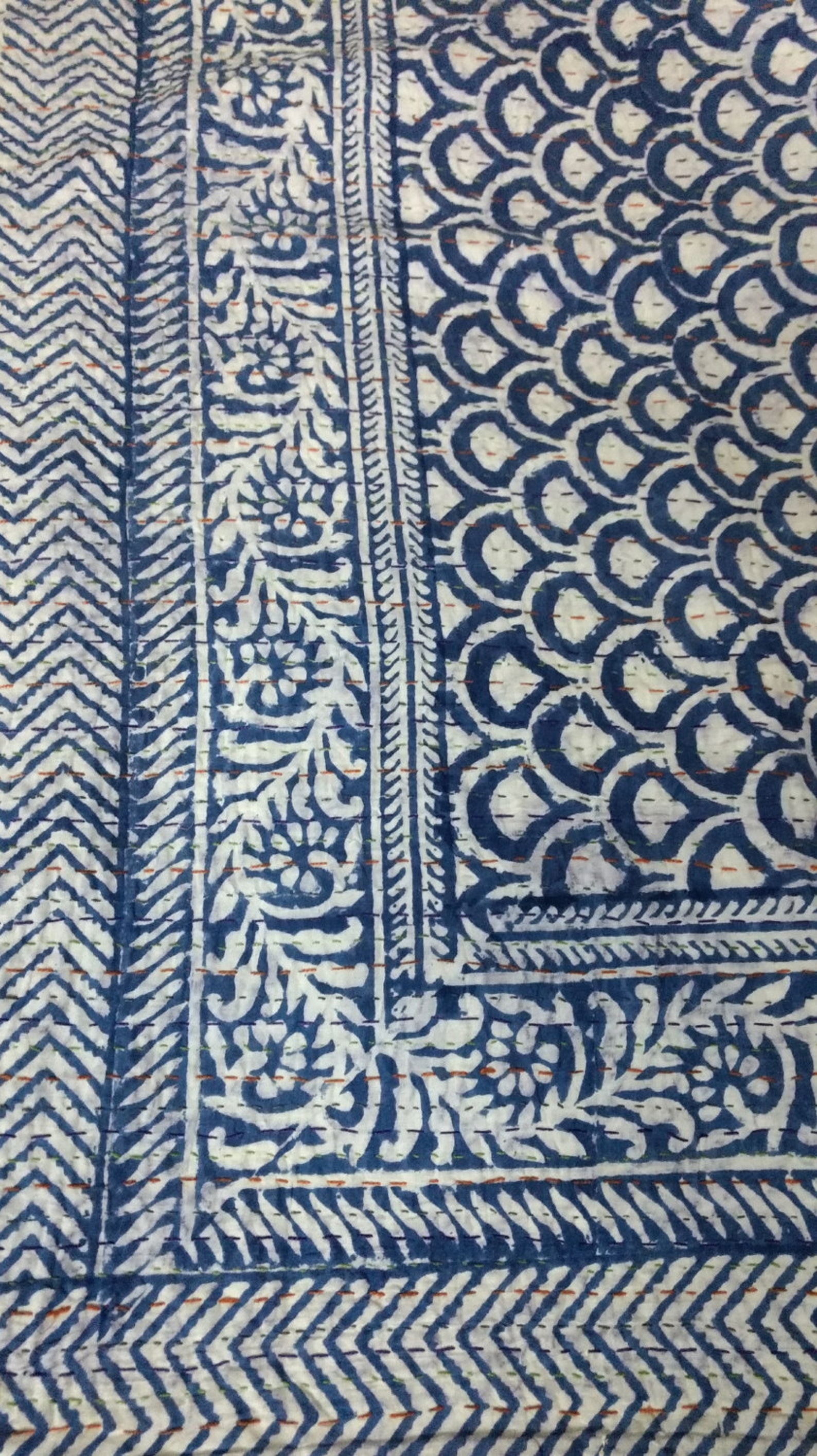 Indian Cotton Hand Block Print Kantha Quilt Indian Kantha - Etsy Australia