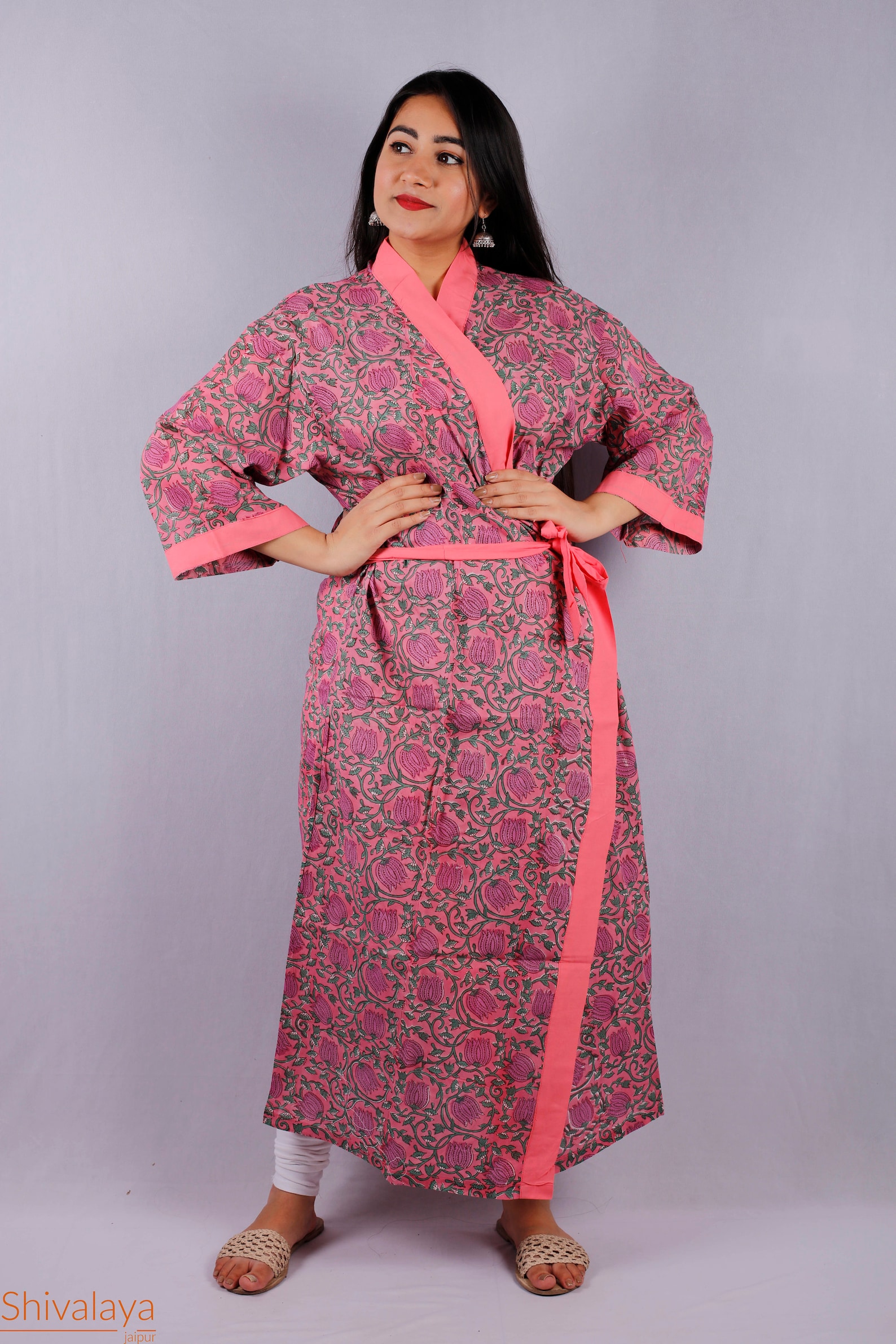 Block Print Kimono Hand Block Print Kimono Indian Cotton | Etsy