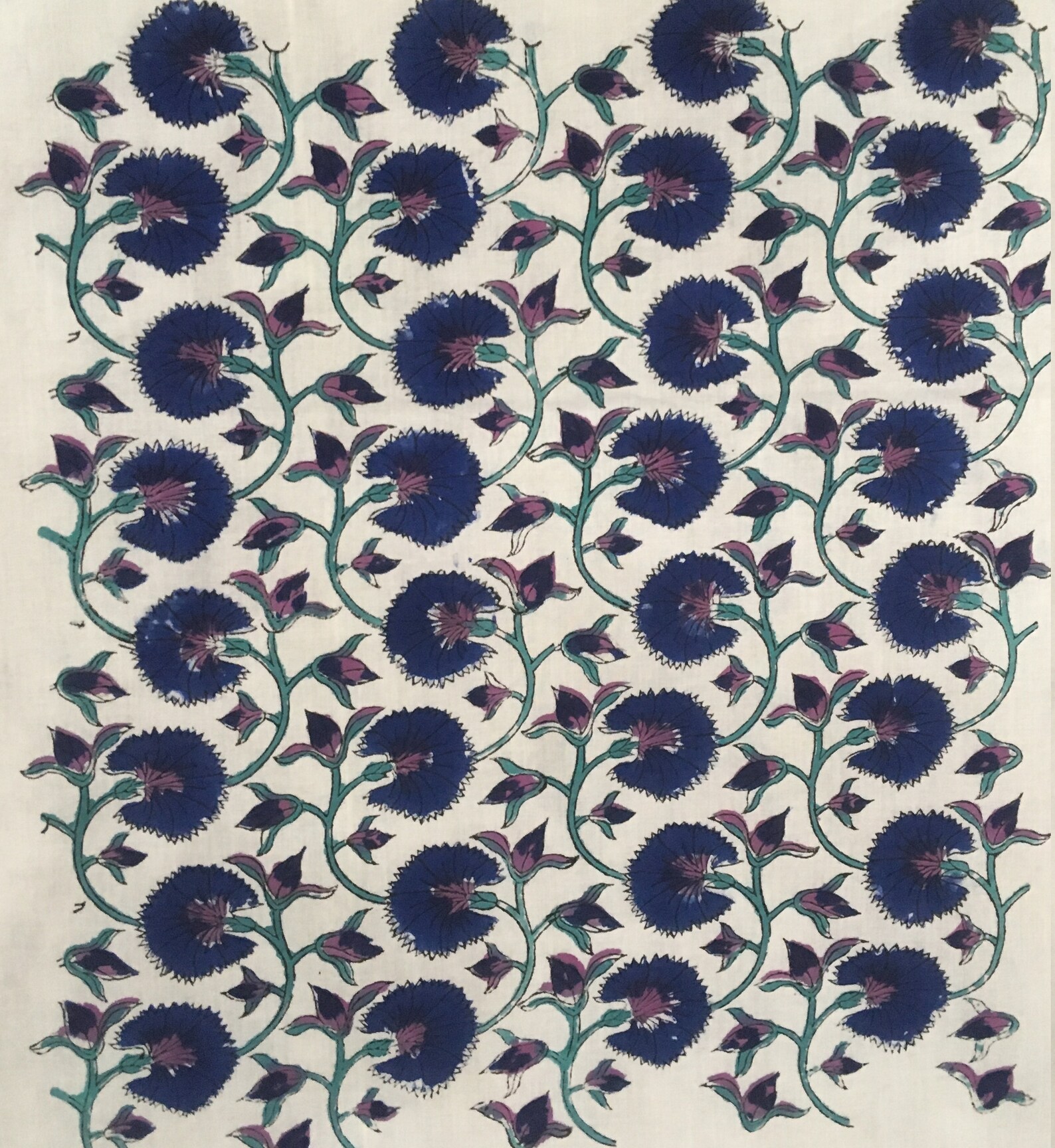 5 Yard Hand Block Print Fabric, Indian Cotton Fabric, Printed Cotton ...