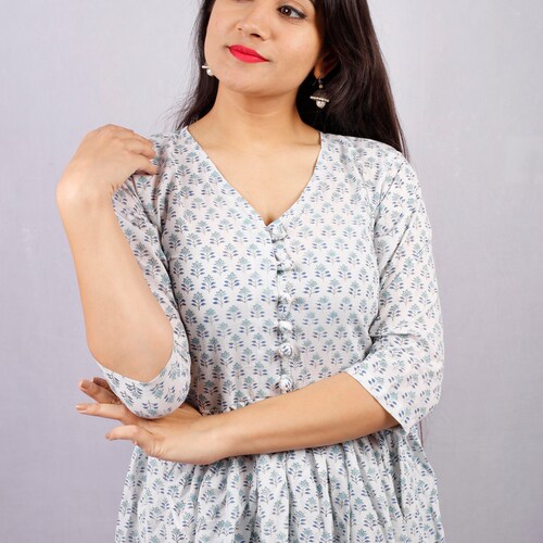 Hand Block Printed Dress Block Print Dress Indian Tunics - Etsy