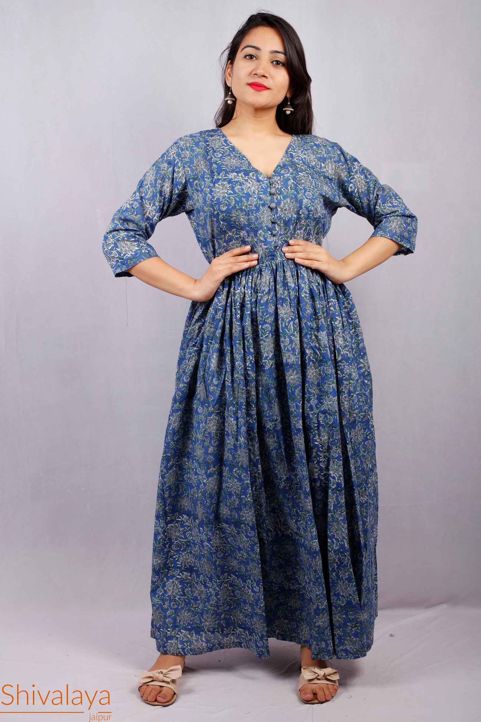 Hand Block Printed Dress Block Print Dress Indian Tunics | Etsy