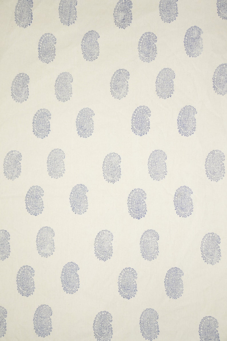 5 Yard Paisley Hand Block Print Fabric Indian Cotton Fabric | Etsy