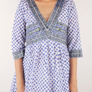 Block Print Dress, Hand Block Printed Dress, Indian Cotton Dress ...