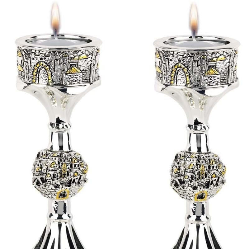 Shabbat Candlesticks - Etsy