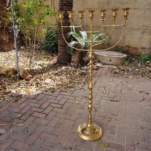 Huge Temple Menorah Menora in Gold Plated From Holy Land Jerusalem Size ...