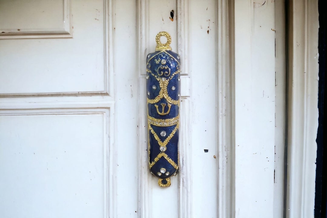 Enamel Mezuzah With Kosher Scroll - Jewish Door Decor (7 Cm) - Etsy