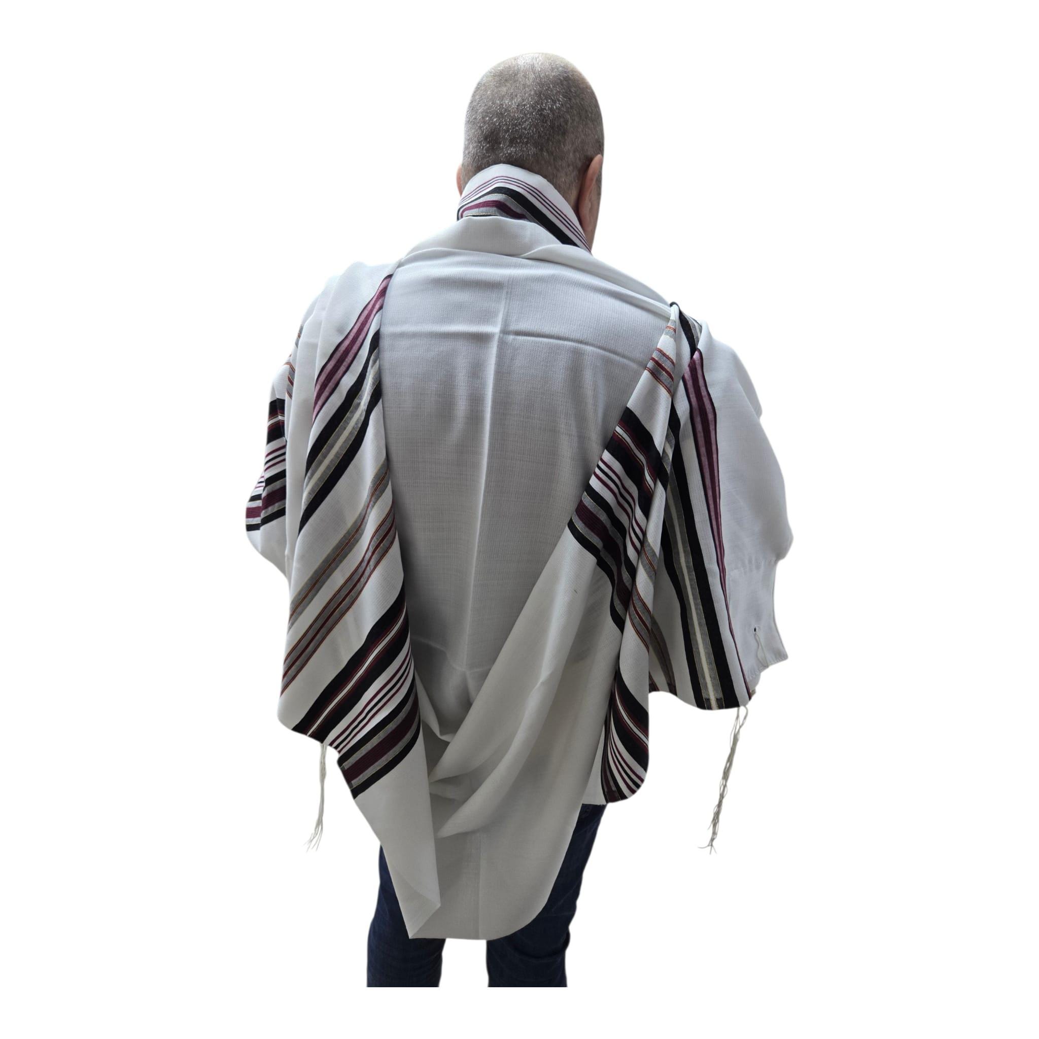 Handmade Wool Tallit Prayer Shawl | Multi-tone Stripes, Jewish Gift - Etsy