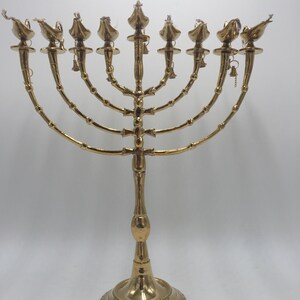 Hanukkah Hamukkia Oil Menorah 16 Inch Height Aladdin Ladin 9 Branches ...