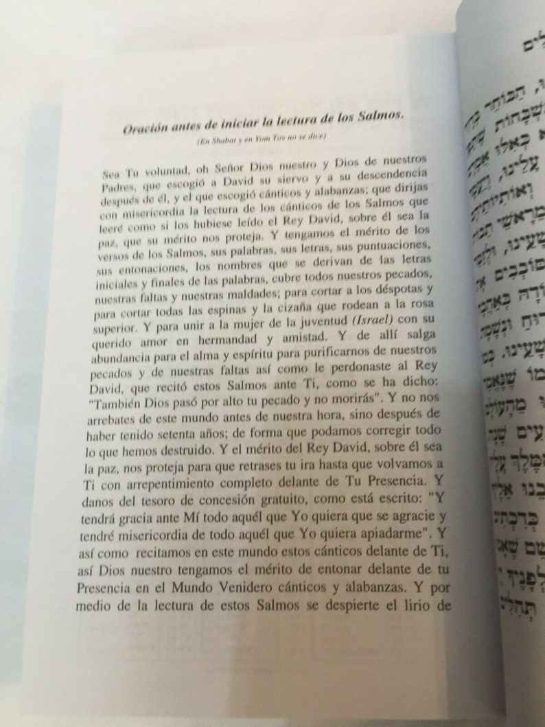 Big Book of Psalms Tehilim Libro De Los Salmos Español - Etsy
