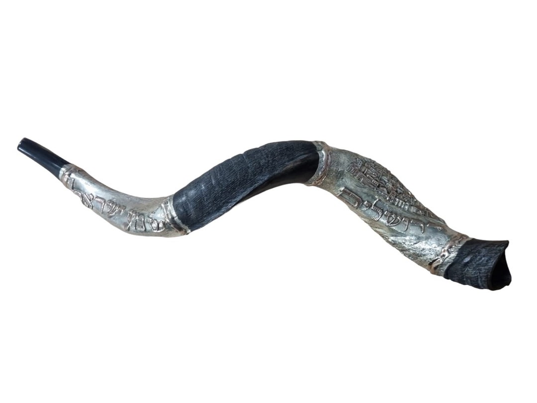 Sterling Silver 925 Plated Yemenite Kudu Horn Shofar Shema Israel ...