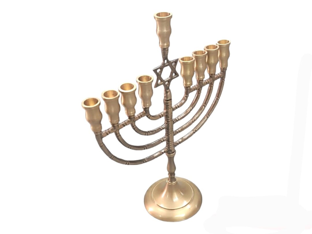 Chanukiah Hanukkah Hanukkiah Chanukahs 10.5" Menorah 9 Branch Lamp in ...