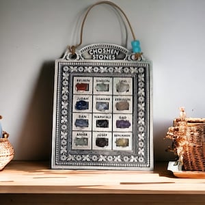 Aaron Breastplate Stones on Metal Squre Wall Hanging Hoshen Choshen ...