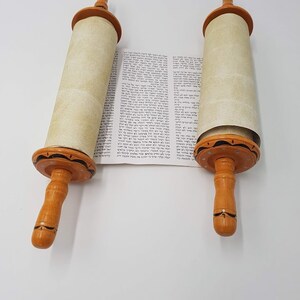 Judaica Beautiful Sefer Torah Scroll Hebrew Jewish Bible 32 CM - Etsy ...