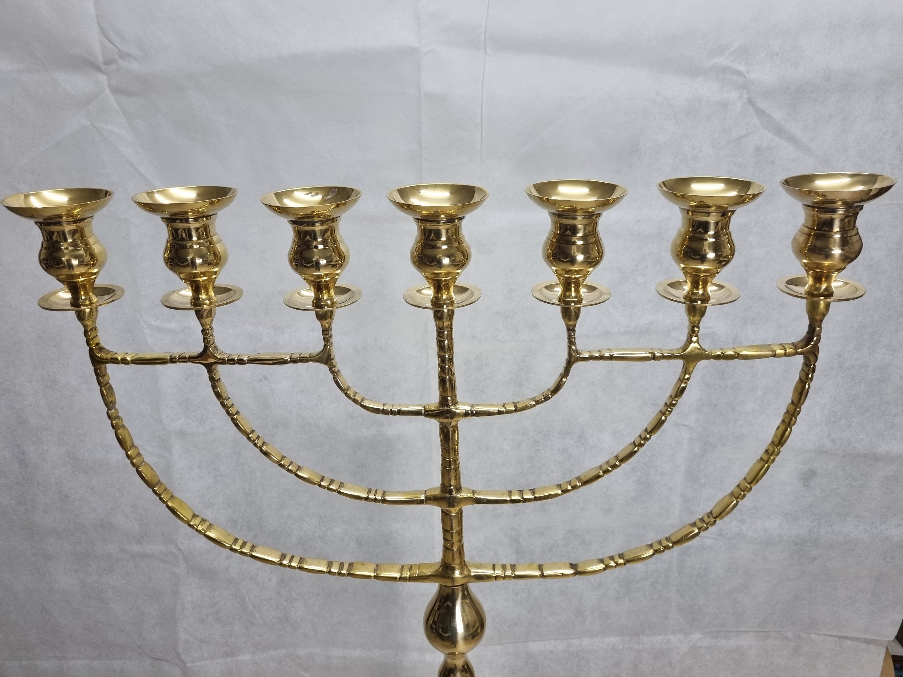 Huge Temple Menorah Menora in Gold Plated From Holy Land - Etsy UK