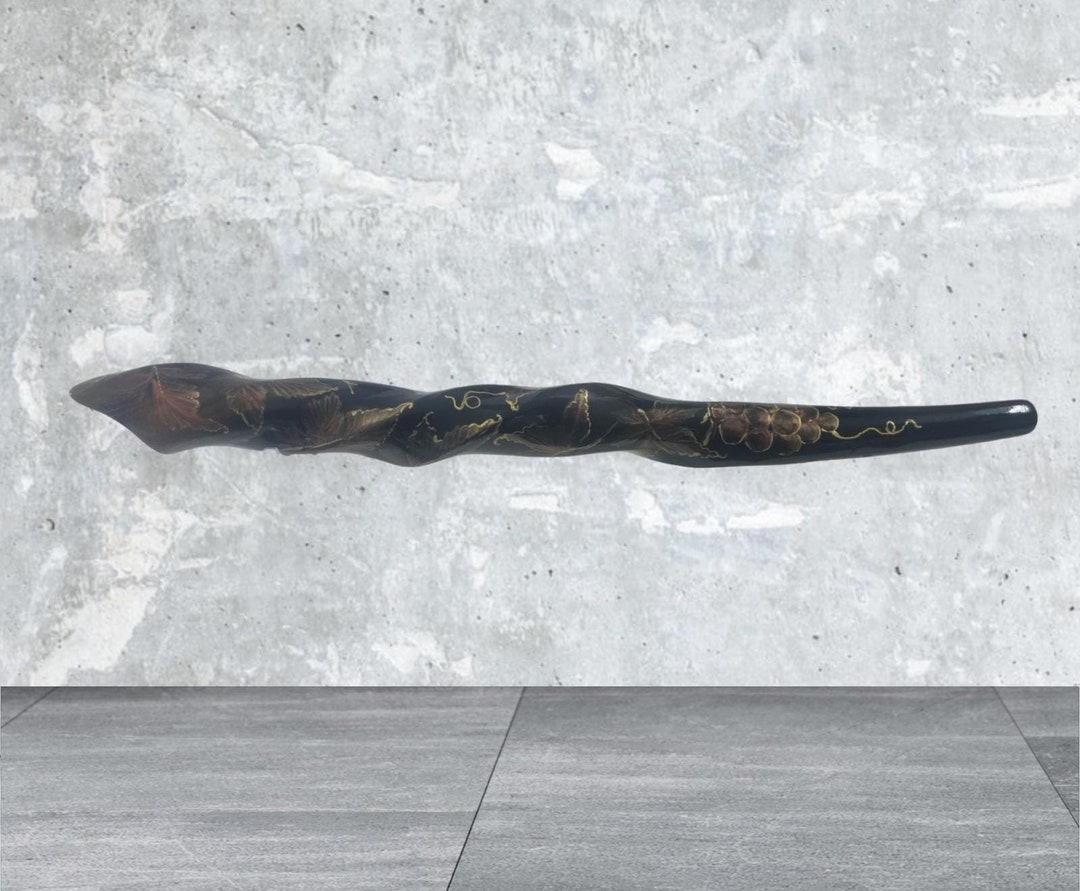 Hand Painted Shofar Eland Female 21" Straight Line Measured Polished ...