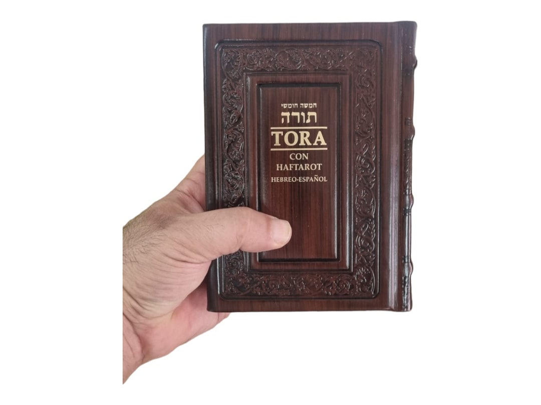 Leather Haftarot Jewish Torah Book Hebrew Spanish Jewish Chumash Torah Book Con Hebrew Espanyol ...