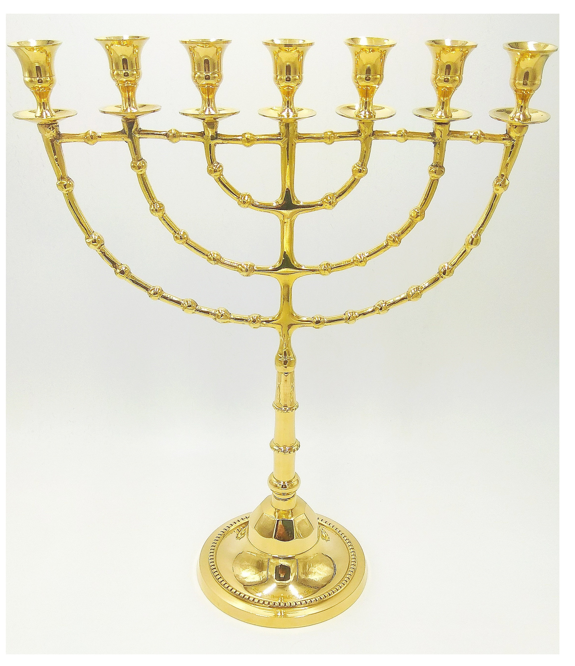 Authentic Temple Oil Menorah Menora Gold Plated Candle Holder - Etsy