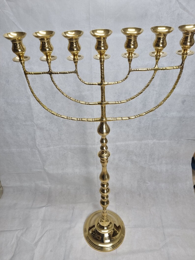 Huge Temple Menorah Menora in Gold Plated From Holy Land - Etsy