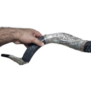Sterling Silver 925 Plated Yemenite Kudu Horn Shofar Shema Israel ...