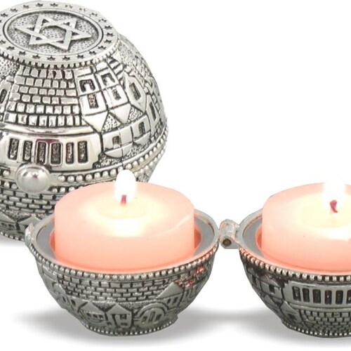 Shabbat Candlesticks Travel Box Size 3x9cm With Jerusalem - Etsy