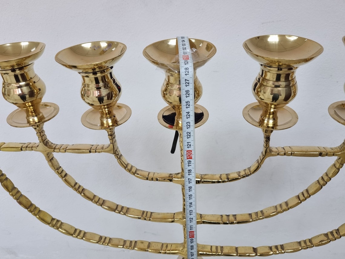 Huge Temple Menorah Menora in Gold Plated From Holy Land - Etsy UK